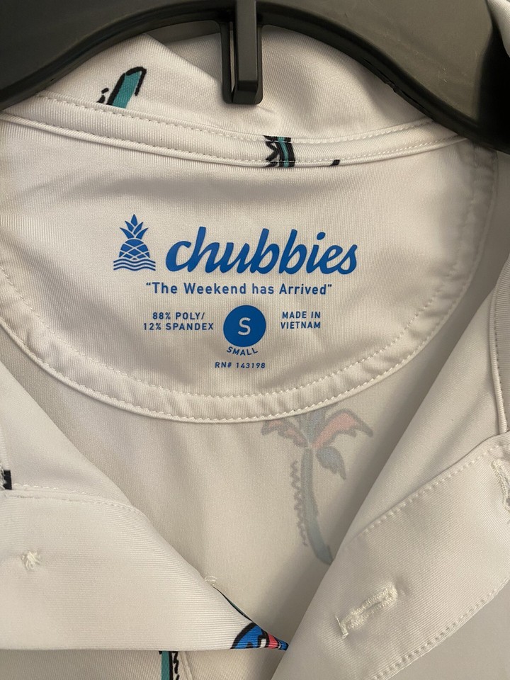 Chubbies Shorts Men's Performance Polo Tennis Champ Short Sleeve Golf ...