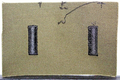 US Army 1st First Lieutenant LT Pair OD Fatigue Uniform Rank Insignia ...