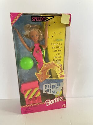 Vintage Barbie Speedo Flip 'N Dive Doll 18980 Mattel 1997 In Original ...