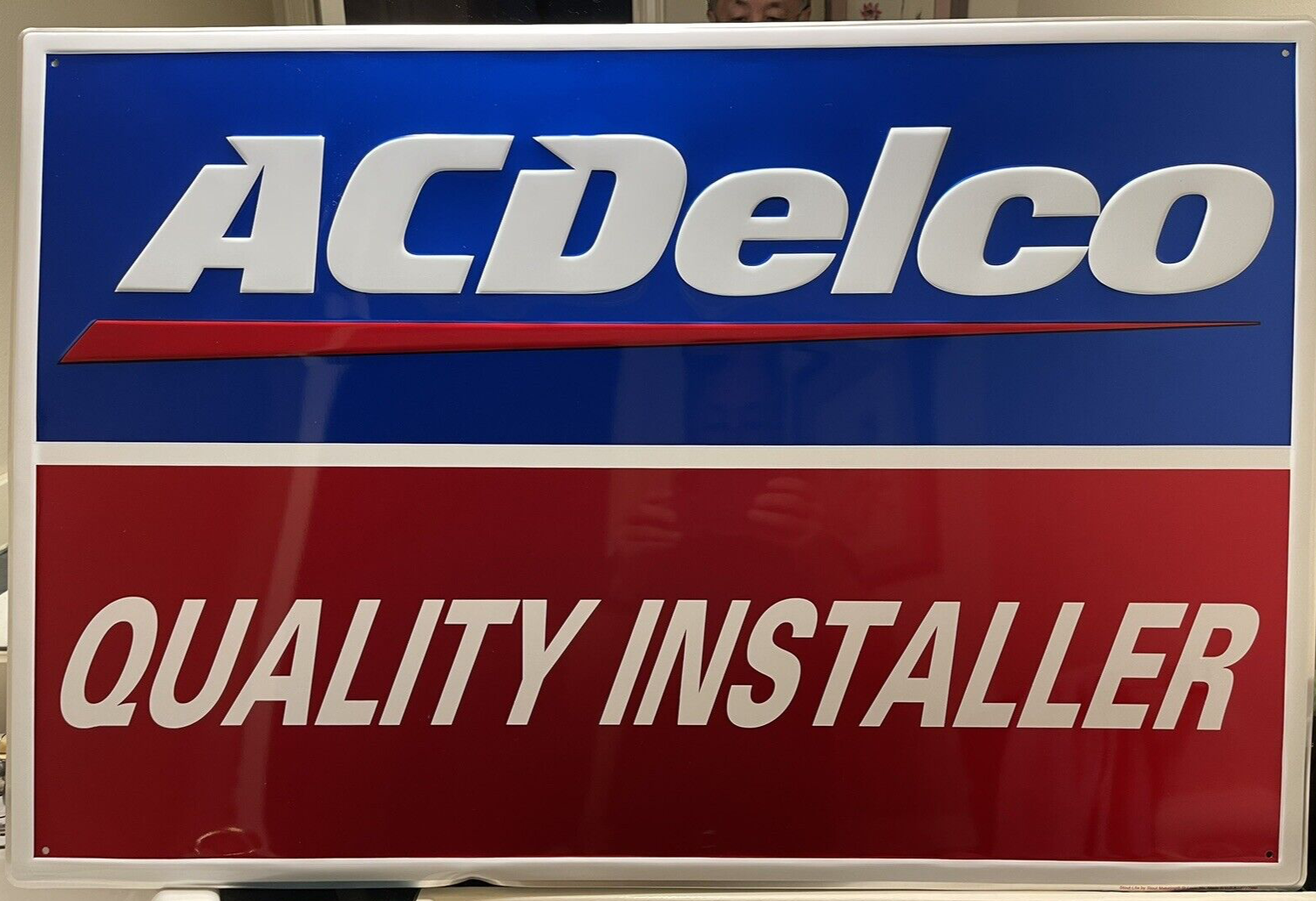 Vintage AC Delco Quality Installer Single Sided Metal Sign ACDelco GM ...