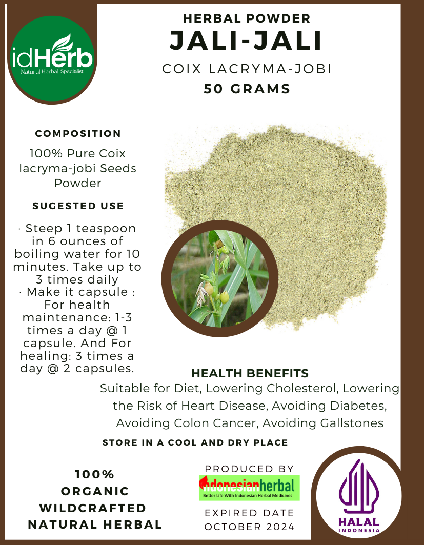 50-500 gr POWDER JALI JALI COIX LACRYMA-JOBI ORGANIC NATURAL HERBAL ...