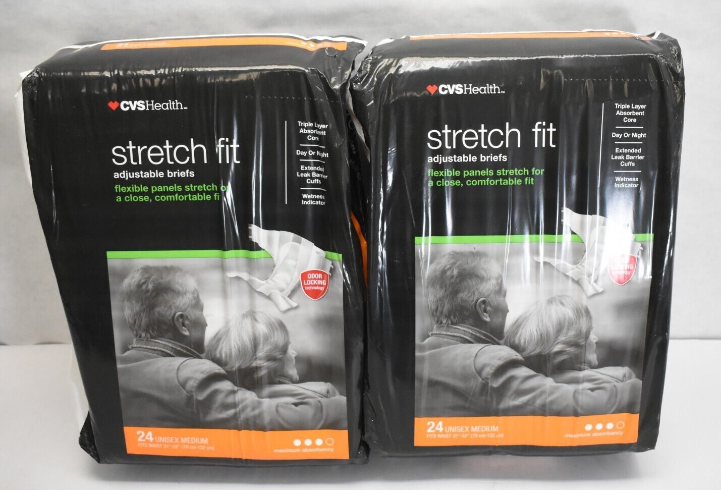 CVS Health Unisex Stretch Fit Adjustable Briefs Medium 31"-52" Max ...