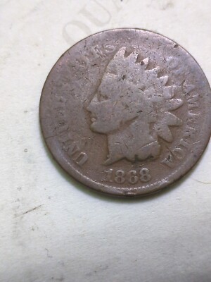 1868 Indian Head Cent AG About Good/Filler Penny 1c Coin #b | eBay