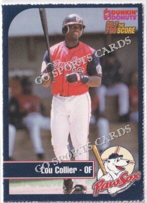 2003 Pawtucket Red Sox Dunkin Donuts SGA Lou Collier RC Rookie Red Sox ...