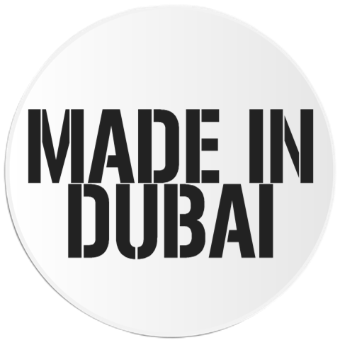 Made In Dubai - 100 Pack Circle Stickers 3 Inch - United Arab Emirates ...