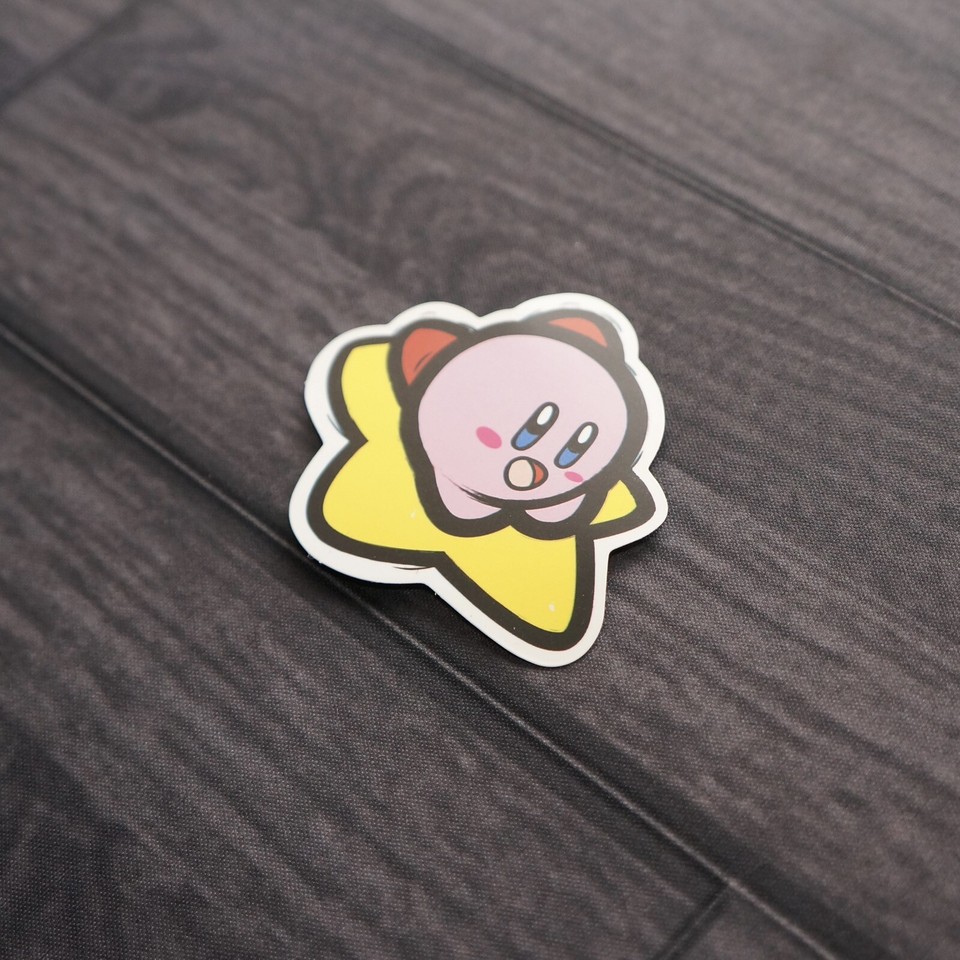 Kirby | Kirby Flying Star Sticker Decal Only | Great For Bottle, Laptop ...