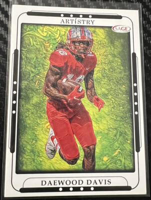 2023 Sage Artistry Black #34 Daewood Davis Miami Dolphins | eBay