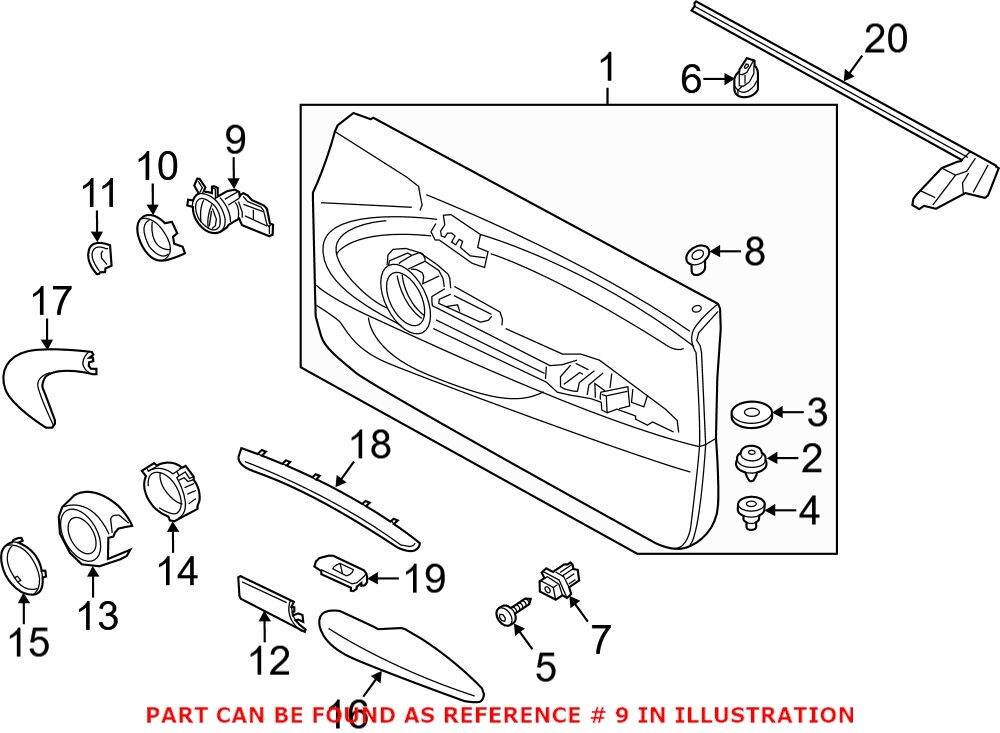 Genuine OEM Interior Door Handle for Mini 51417419655 | eBay