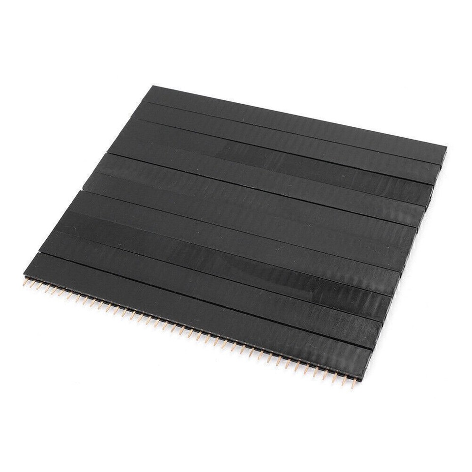 10x 2.54mm 40Pin Single Row Straight Female Pin Header Strip PCB ...