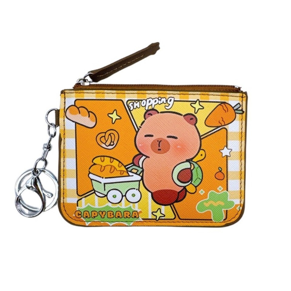 Metal Coin Purse Cartoon Card Case Cute Capybara Card Holder Student ...