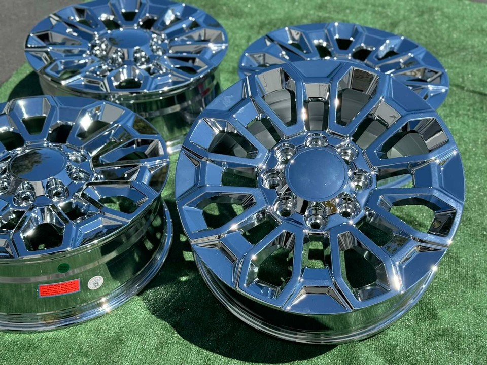 22" Chrome Wheels 22x8.5 8x180 Rims 2500 3500 Chevy Silverado GMC ...