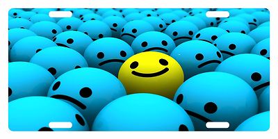 HAPPY FACES Custom License Plate happy Emblem VERSION #1 | eBay