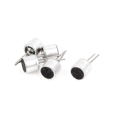 5 Pcs 6mm x 5mm Through Hole Mini Electret Microphone Condenser Pickup ...