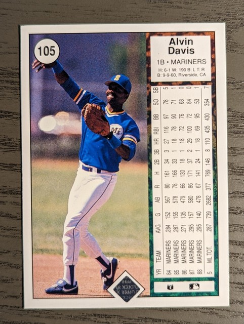 1989 Upper Deck - #105 Alvin Davis for sale online | eBay