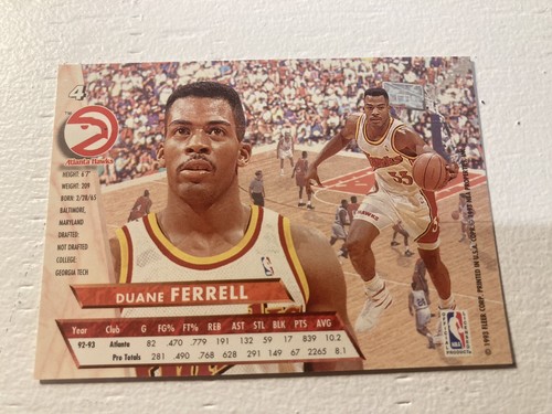 ‘93-94 Fleer Ultra Basketball Card No. 4 - Duane Ferrell - Atlanta ...