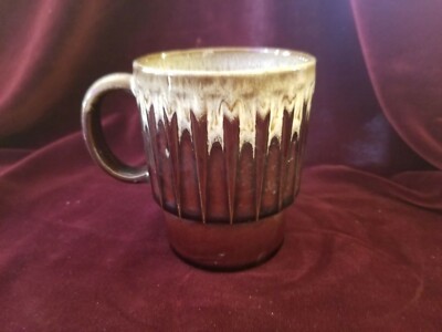 Vintage Cocoa and Coffee Cups-Designpac-Brown Drip-Arcoroc Canterbury ...