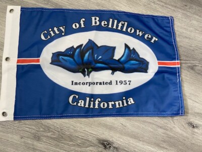 12 x 18 12" x 18" City Bellflower, California Flag Banner Grommets34 | eBay