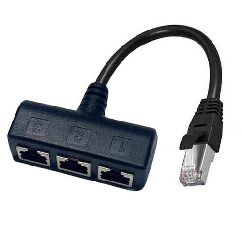【Upgrade】 RJ45 Ethernet Splitter Cable, RJ45 1 Male to 3 Female Network ...