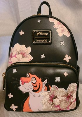 Disney Aladdin Jasmine RAJAH FLORAL Tiger Rare Exclusive Blk Loungefly ...
