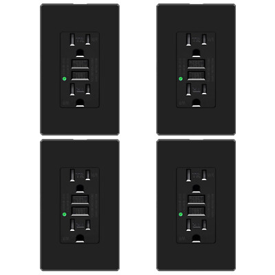 GFCI Outlet 15Amp Tamper Weather Resistant WR TR Receptacle w/Wall ...