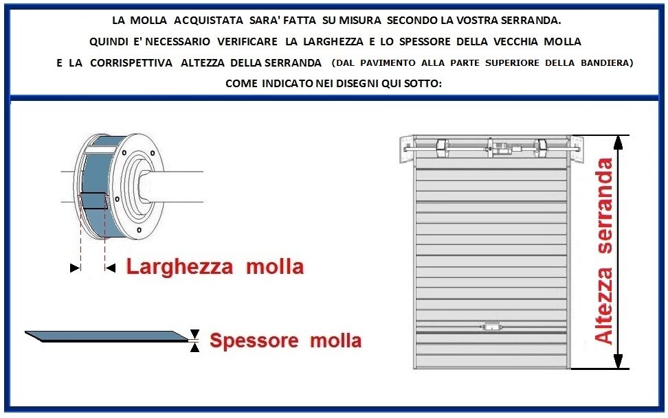 MOLLA PER SERRANDA SARACINESCA GARAGE IN ACCIAIO TEMPRATO C67 | eBay