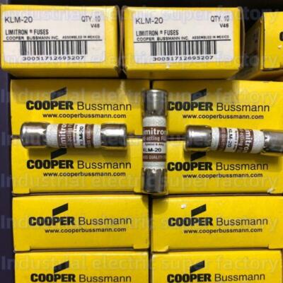 10PCS BUSSMANN KLM-20 Fast Acting Supplemental Fuses KLM20 20A 600Vac ...