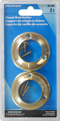 Metal Pole Socket Set 1-3/8-Inch Brass Plated HILLMAN 851540 | eBay