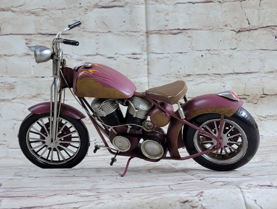 Handmade Rose Motorcycle model scale 1/8,antique motor, Birthday Gift ...