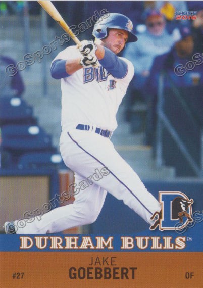 2016 Durham Bulls Jake Goebbert RC Rookie Tampa Bay Ray | eBay