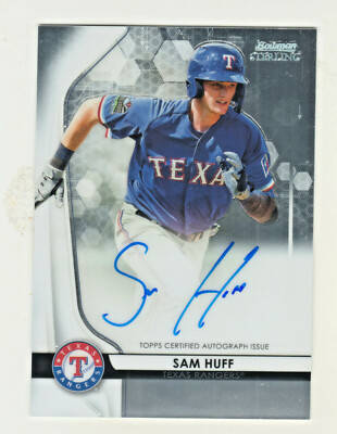2020 Bowman Sterling PROSPECT AUTOGRAPH SAM HUFF RC Rookie ON CARD AUTO ...