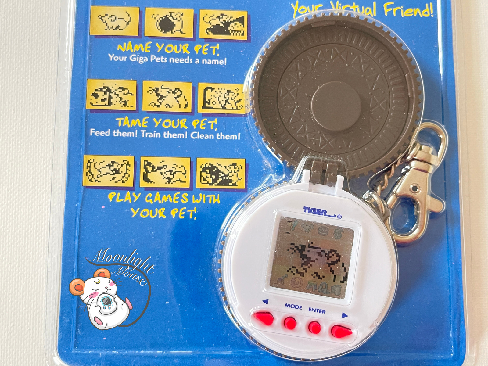 Giga Pets Oreo Rat Mouse Tiger Virtual Pet Tamagotchi 1998 (US Seller ...