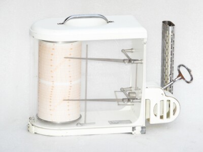 G.LUFFT METAL BAROMETER FACTORY TYPE 8140 HYGRO THERMO BAROGRAPH WITH ...