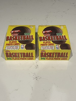 1990-91 Fleer Basketball Two Hobby Boxes. 72 Total Sealed Wax Packs | eBay