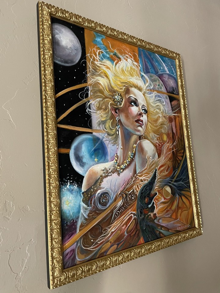 Surrealist Sci-fi Oil Painting on Canvas SIGNED Hand Painted | eBay