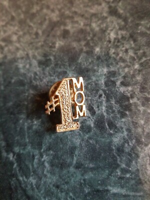 Vintage Collectible Pin: Number One #1 Mom Gold Tone Design Very Cute ...