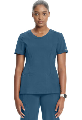 Caribbean Blue Cherokee Scrubs Infinity Round Neck Top 2624A CAPS ...