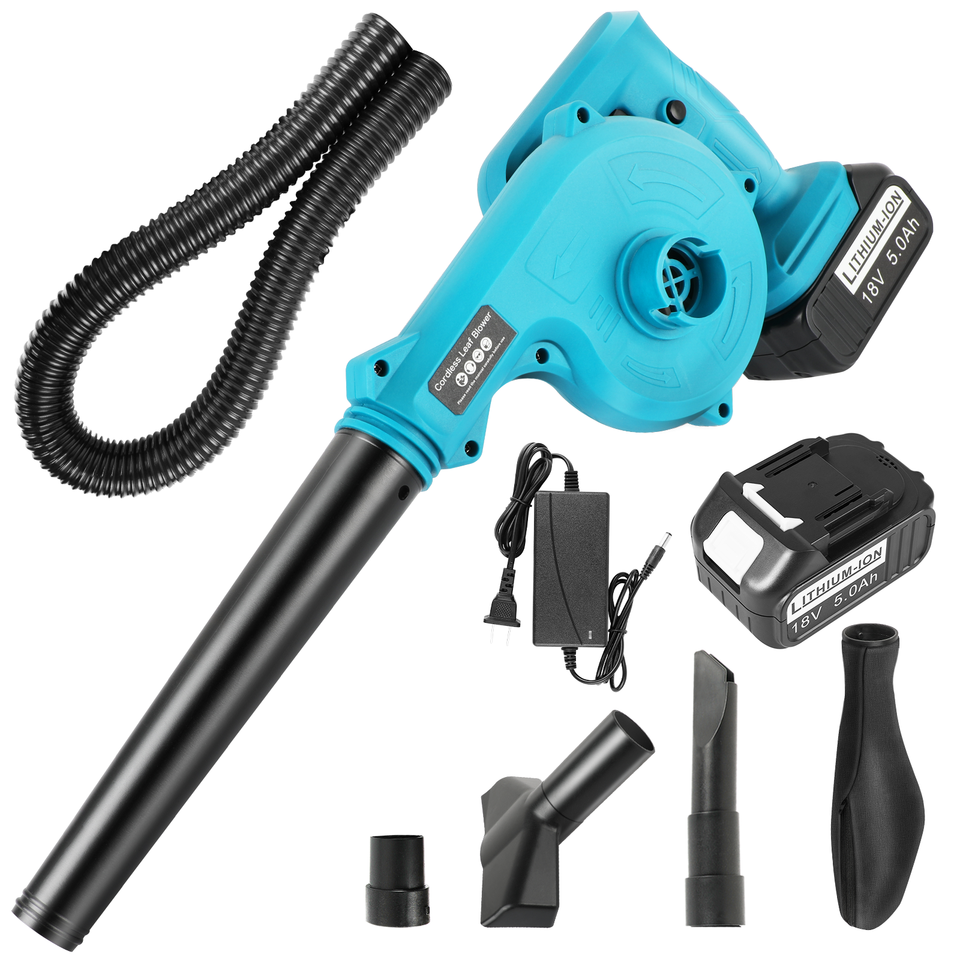 Cordless Leaf Blower Electric Vacuum Cleaner Gardening Powered Battery ...