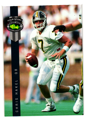 1992 Classic Draft Four Sport Football Card #117 Chris Hakel | eBay