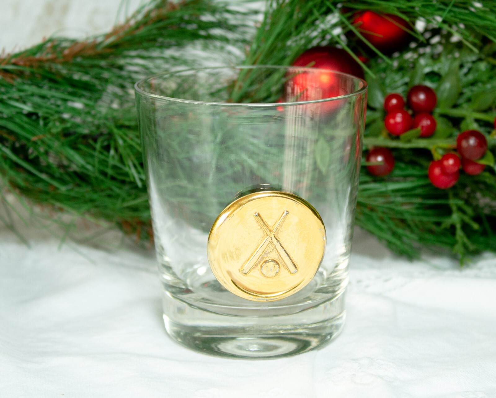 Vintage Baseball Bat Logo Low Ball Glass | eBay