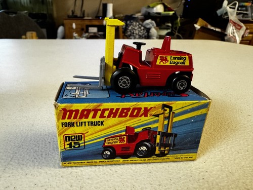 Vintage Matchbox Superfast #15 Fork Lift Truck With Box Lansing Bagnall ...