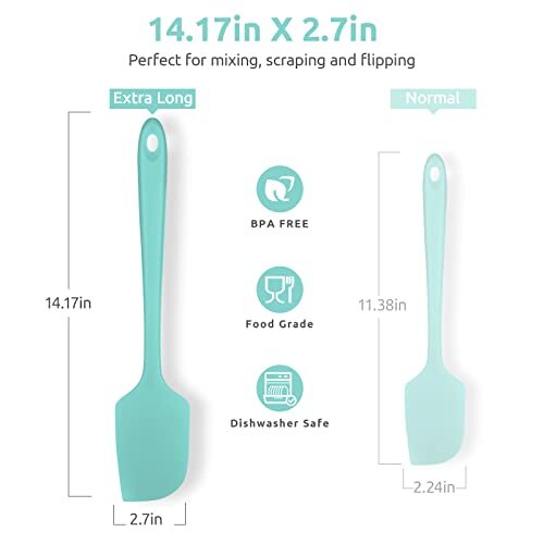 14in Extra Large Silicone Spatula 600ยบf Heat Resistant Flexible ...