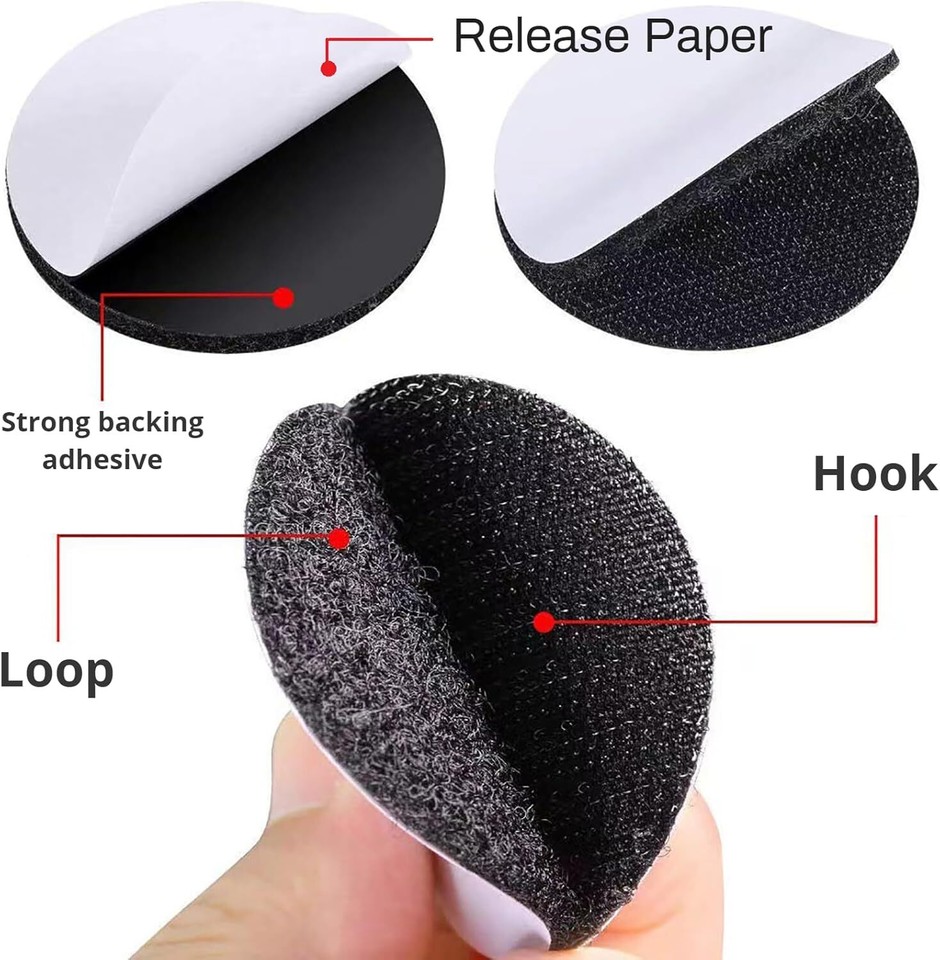 20 Sets 1x4 inch Hook and Loop Strips with Adhesive, Strength Sticky ...