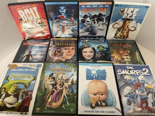 Lot Of 12 Family Night DVD Movies Rated PG -Molly Moon Smurfs 2 Matilda ...