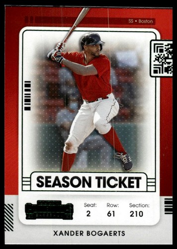 2021 Panini Contenders #29 Xander Bogaerts Green | eBay