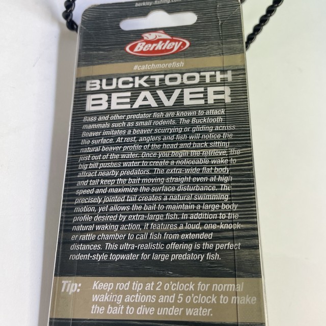 2 Pack Berkley Bucktooth Beaver Choppo 120 & 160 Topwater Fishing Lures ...