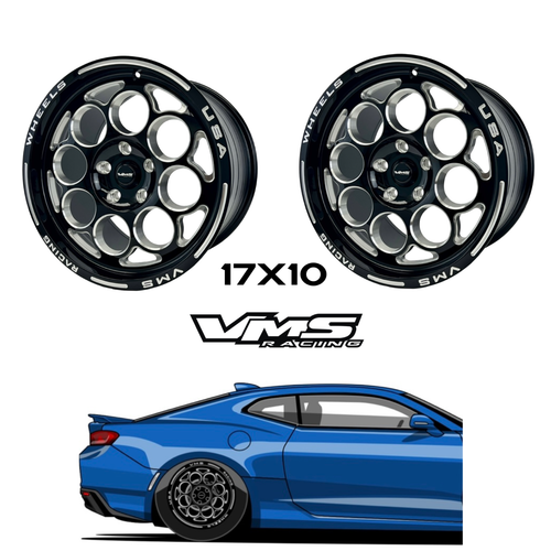 VMS RACING MODULO DRAG RACE RIMS WHEELS REAR 17X10 FOR 11-22 CHEVY ...