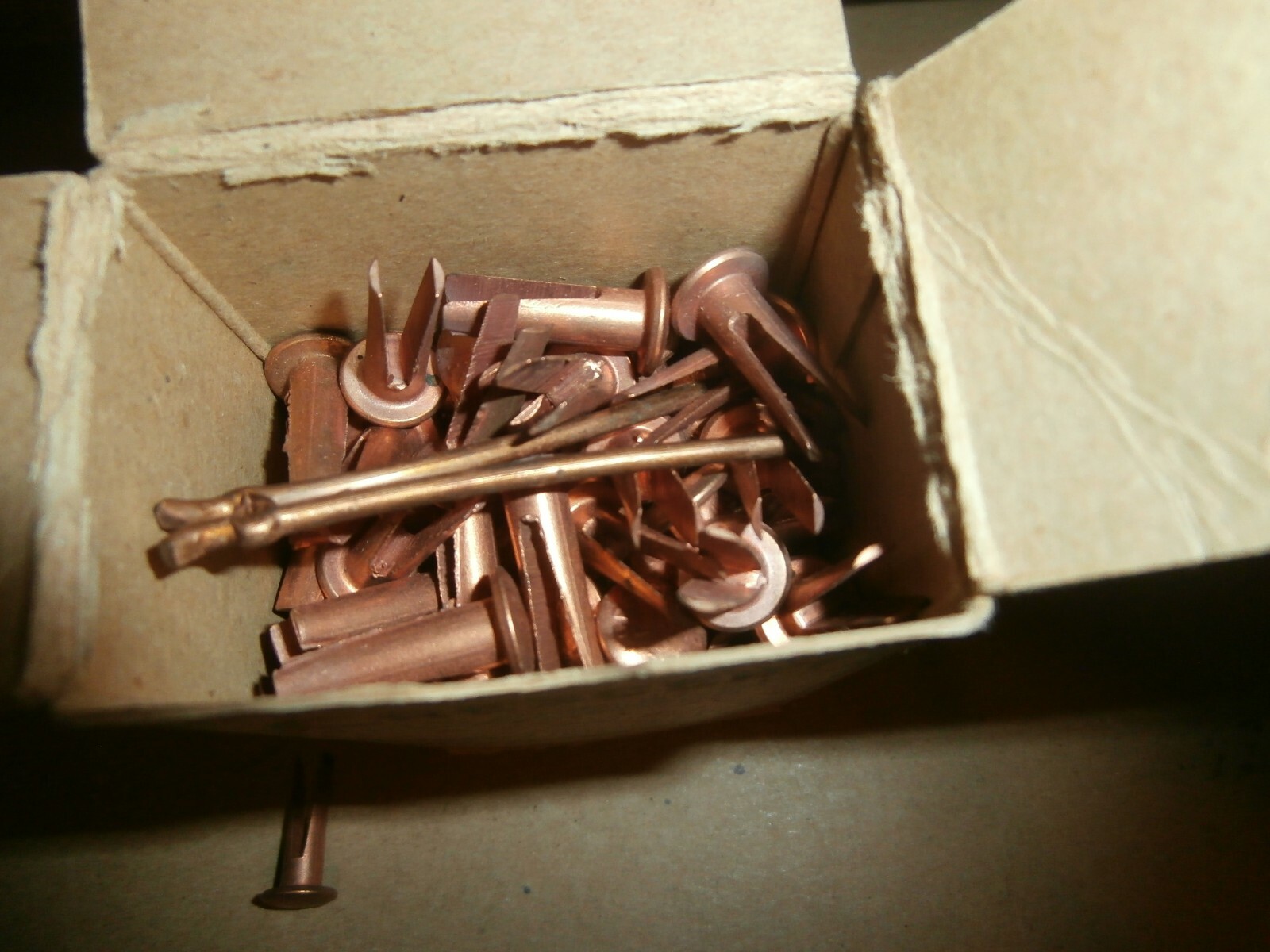 100+ Vintage Crescent Copper Belt Fasteners Rivets size L12 in Box | eBay
