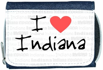 I Love Heart Indiana Denim Wallet | eBay