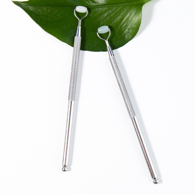 Eye Anti Wrinkle Natural Jade Roller Guasha Skin Scraper Facial Eyes ...