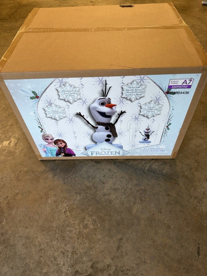 Disney 4 ft Animated LED Holiday Olaf Frozen Christmas Animatronic ...